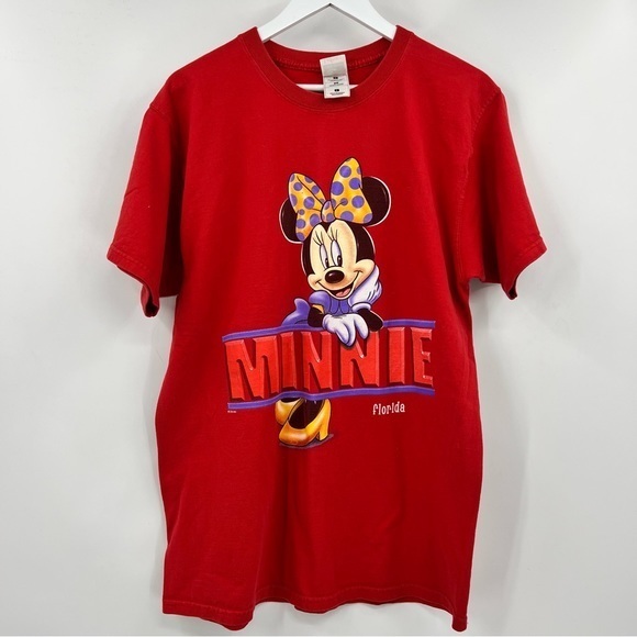 Disney | Tops | Disney Minnie Mouse Back Graphic Tee Short Sleeve ...